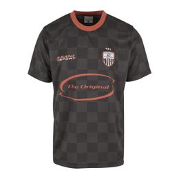 T-Shirt Karl Kani "Karl Kani Karl Kani OG Sport Star Check Trikot", Damen, Gr. L, schwarz, rot, 100% Polyester, bedruckt, normal, Rundhals, Shirts T-Shirt