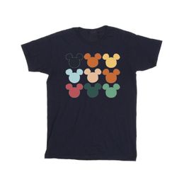 Disney - "Mickey Mouse Heads Square" T-Shirt f&uuml;r Herren (Marineblau)