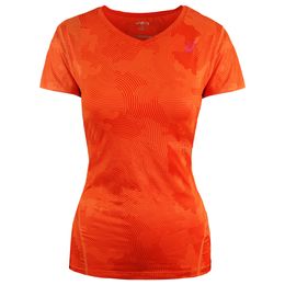 asics Motion Dry Womens Orange Running Top