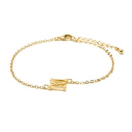 Luxenter Armband mit 18-kar&auml;tiger Gelbgold-Oberfl&auml;che &ndash; Alphabet