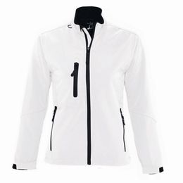 SOLS Womens/Ladies Roxy Soft Shell Jacket (atmungsaktiv, winddicht und wasserabweisend) (Wei&szlig;)