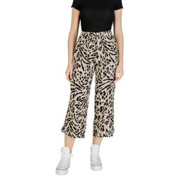 Ichi Beiger Viskose Crop-Hosen