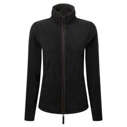 Premier Womens/Ladies Artisan Fleece-Jacke mit Kontrastbesatz (Schwarz/Braun)