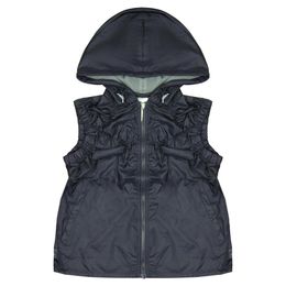 Nike Zip Up Hooded Gilet Womens Navy &auml;rmellose Sportweste 261131 502