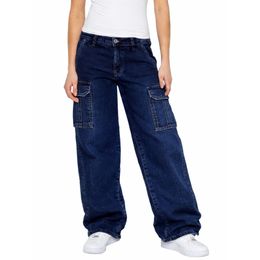 Enzo | Damen Cargo Baggy Jeans