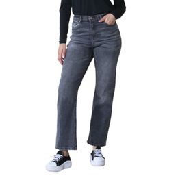 MYT Ladies Wide Leg High Waisted Jeans in Schwarz