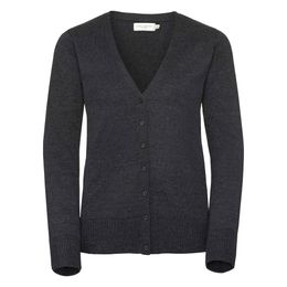 Russel Athletic Russell Collection Damen/Damen Strickjacke mit V-Ausschnitt (Charcoal Marl)
