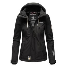 Marikoo Damen Softshelljacke &ndash; Kleine Zicke, warm mit Kapuze & Fleecefutter