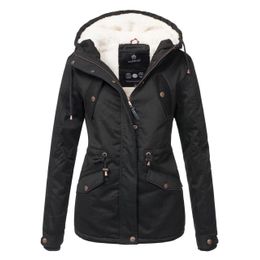 Marikoo Damen Winterjacke Manolya mit Teddyfellfutter & Baumwoll-Obermaterial