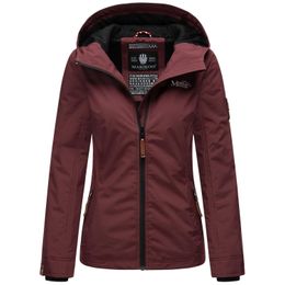 Marikoo Damen &Uuml;bergangsjacke leichte wind- und wasserabweisende Jacke mit Kapuze Weinrot