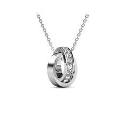 Kreis Hoop-Anh&auml;nger - Silber und Kristall