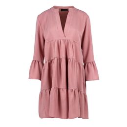 Dunkelrosa Lockeres A-Linien-Kleid
