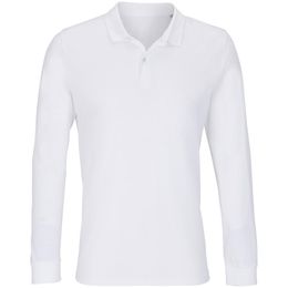 SOLS - "Planet" Poloshirt f&uuml;r Herren/Damen Unisex Lang&auml;rmlig (Wei&szlig;)