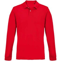 SOLS Unisex-Erwachsene Piqu&eacute;-Langarm-Poloshirt (Rot)