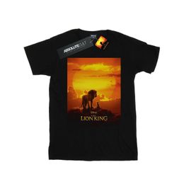 Disney Herren Der K&ouml;nig der L&ouml;wen Film Sunset Poster T-Shirt (schwarz)