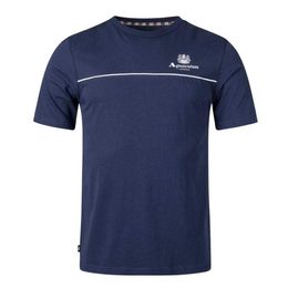 Aquascutum Herren T-Shirt mit Piping-Detail (Navy)