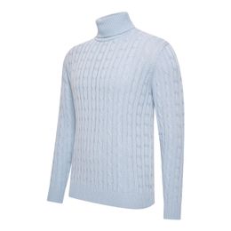 Cappuccino Italia Trui Aosta Kabelpullover Blau