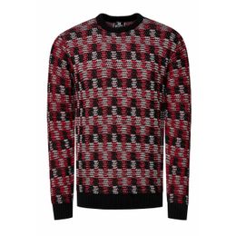 Rusty Neal Kontrast Rundhals-Pullover
