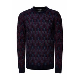 Rusty Neal Kontrast Rundhals-Pullover
