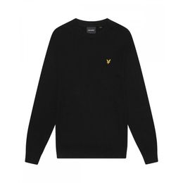 Lyle & Scott Lyle & Scott � Rundhalspullover aus Baumwollmerinowolle in Schwarz