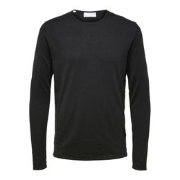 Rocks Knit Crew Neck Zwart von Selected in der farbe Schwarz und in gr&ouml;&szlig;e L.