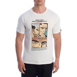 Herren Kurzarm Baumwoll Comic-Print T-Shirt HS24MTS21-A