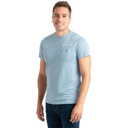 Herren T-Shirt mit kurzarm, gestreift, strukturiert und Tasche PRI2540