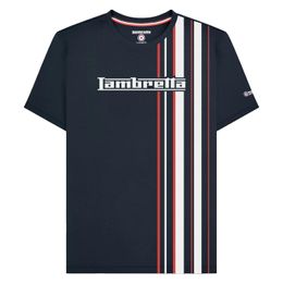 Lambretta - "SS25" T-Shirt f&uuml;r Herren (Marineblau/Rot/Wei&szlig;)
