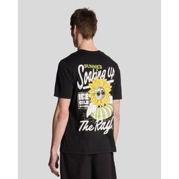 Lyle & Scott Lyle & Scott Sunnies T-Shirt mit Poolbar-Grafik &ndash; Schwarz