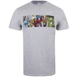 MARVEL - T-Shirt Logo f&uuml;r Herren (Grau)