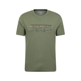 Mountain Warehouse - T-Shirt Stripes f&uuml;r Herren (Khakigr&uuml;n)