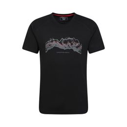Mountain Warehouse Herren Tech Mountains Bio T-Shirt (Schwarz)