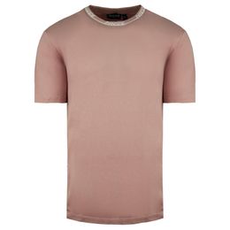 Nicce Crew Neck Kurzarm rosa Herren Eto Plain T-Shirt 211 1 09 08 0339