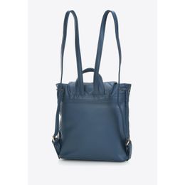 Wittchen Damen-Rucksack aus geometrisch gestepptem &Ouml;ko-Leder, dunkelblau