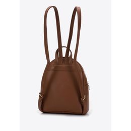 Wittchen Damenrucksack mit Kunstfellfront, braun und schwarz, &Ouml;ko-Leder