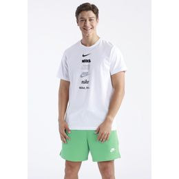 Nike Stack Logo Herren-T-Shirt in Wei&szlig;