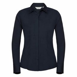 Russel Athletic Russell Collection - Popeline-Bluse mit langen &Auml;rmeln - Damen (Marineblau)