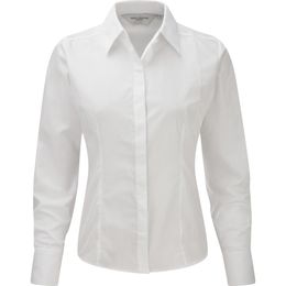 Russel Athletic Russell Collection - Popeline-Bluse mit langen &Auml;rmeln - Damen (Wei&szlig;)