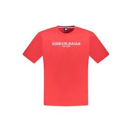 North Sails Rotes Baumwoll-Herren T-Shirt
