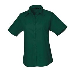 Premier - Bluse f&uuml;r Damen kurz&auml;rmlig (Flaschengr&uuml;n)