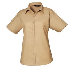 Premier - Bluse f&uuml;r Damen kurz&auml;rmlig (Khaki)