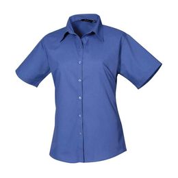 Premier - Bluse f&uuml;r Damen kurz&auml;rmlig (K&ouml;nigsblau)