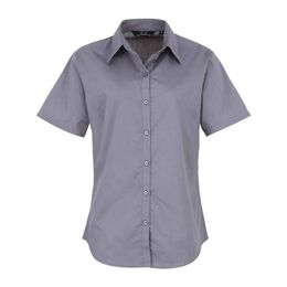 Premier - Bluse f&uuml;r Damen kurz&auml;rmlig (Stahl)