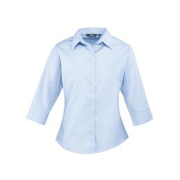 Premier - Hemd f&uuml;r Damen 3/4 &Auml;rmel (Hellblau)
