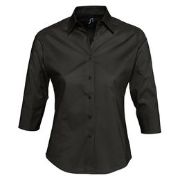 SOLS Damen Effect Bluse / Arbeitsbluse, 3/4-&Auml;rmel (Schwarz)