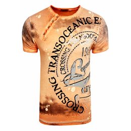 Rusty Neal Rundhals T-Shirt mit All Over Front Print