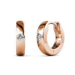 Ringe Ohrringe - Ros&eacute;gold und Kristall