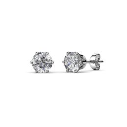 Solitaire S Ohrringe - Silber und Kristall