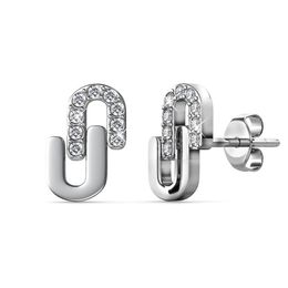 Union Ohrringe - Silber und Kristall