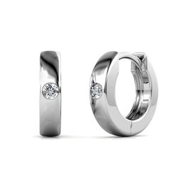 Ringe Ohrringe - Silber und Kristall